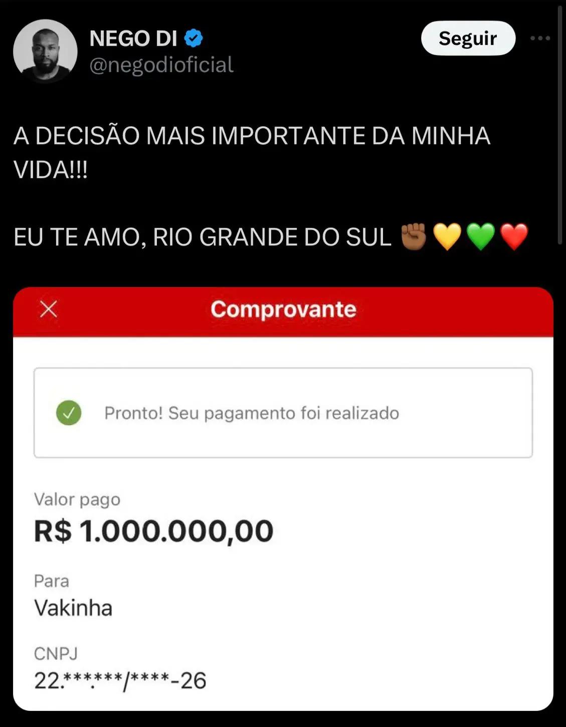 Pix falso deve levar Nego Di a denúncias por 'mais de mil crimes' - ICL ...