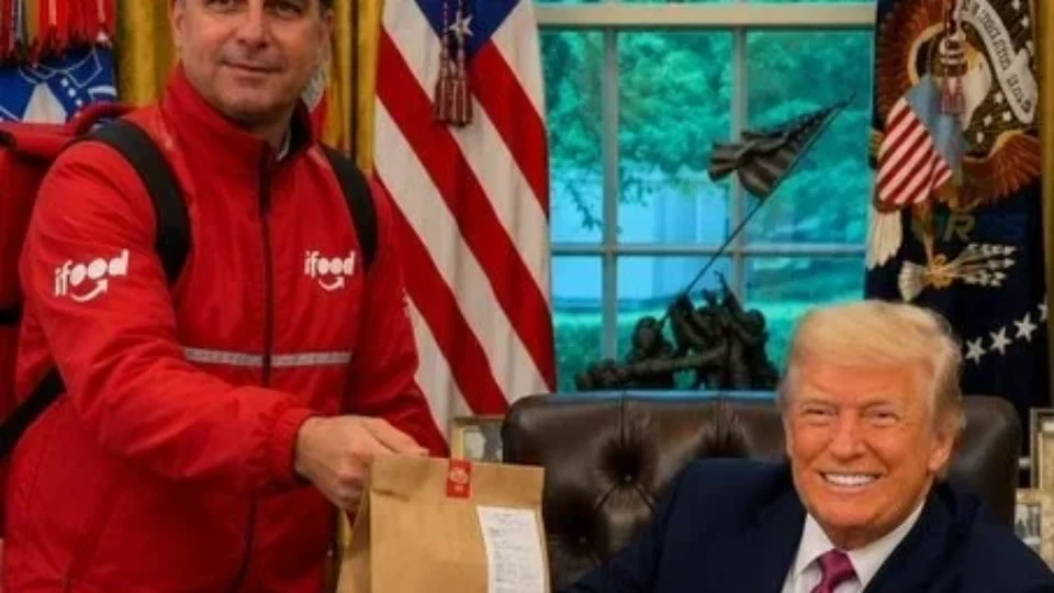 Foto de Flávio Bolsonaro com Trump rende enxurrada de memes nas redes ...